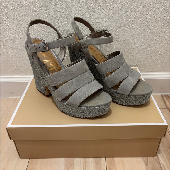 Sam Edelman | Shoes | Sam Edelman Bluegray Platform Sandals | Poshmark